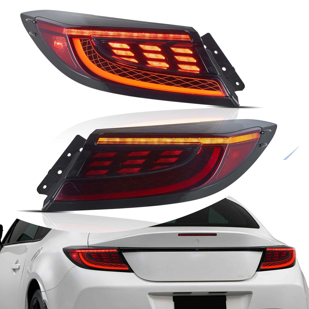 VLAND Red Lens LED Tail lights Assembly For Toyota GR86 Subaru BRZ 202 ...